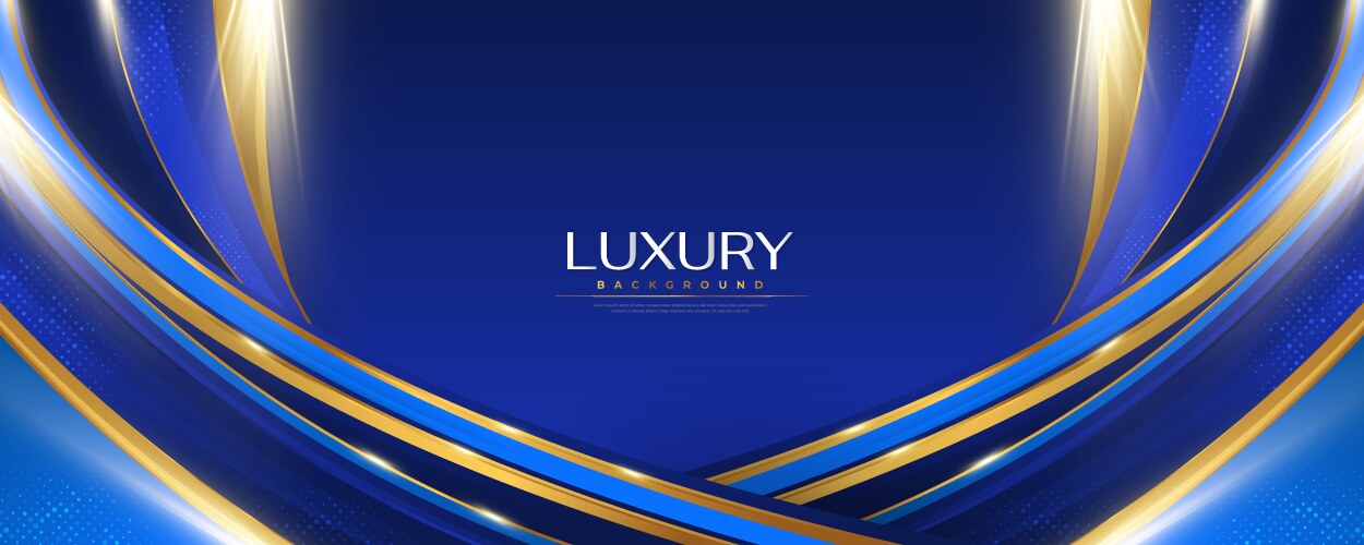 Abstract white blue and gold luxury background Vector Image