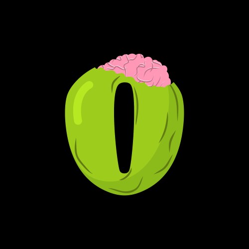 Number seven halloween font symbol as a scythe Vector Image