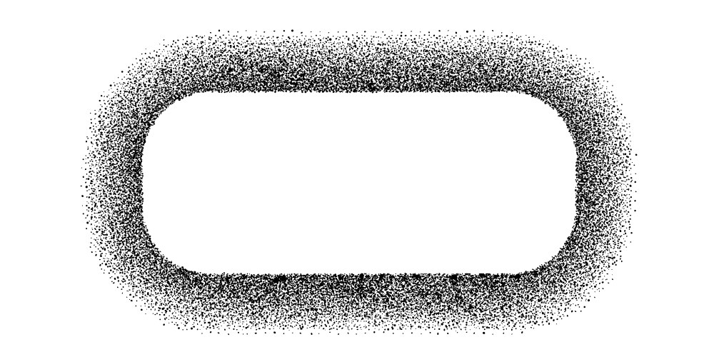 Simple black outline of a rounded rectangular Vector Image