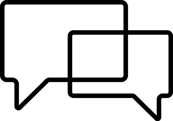 Chat message template rectangular text frame Vector Image