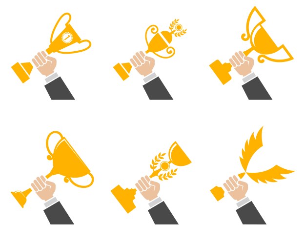 Holding Trophy Vector Images (over 6,600)