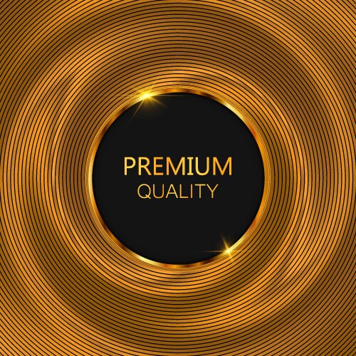 Luxury golden round frame Royalty Free Vector Image