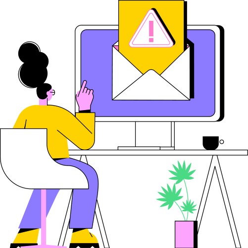 Attach assignment isolated cartoon Royalty Free Vector Image