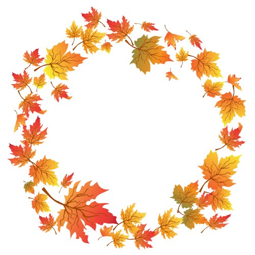 Maple frame Royalty Free Vector Image - VectorStock