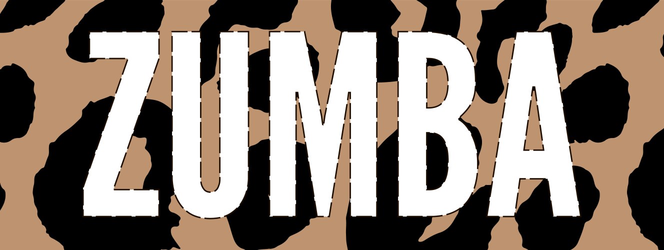 Zumba letter lettering calligraphy dance brush Vector Image