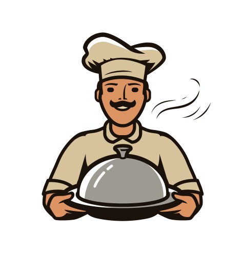 Cook chef logo or label restaurant concept Vector Image