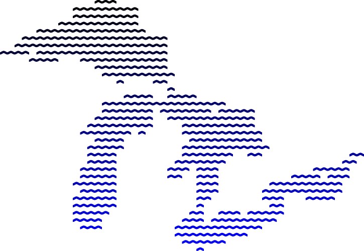 Map of great lakes Royalty Free Vector Image - VectorStock