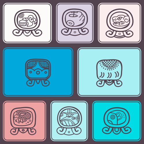 Mayan Letters Vector Images (over 230)