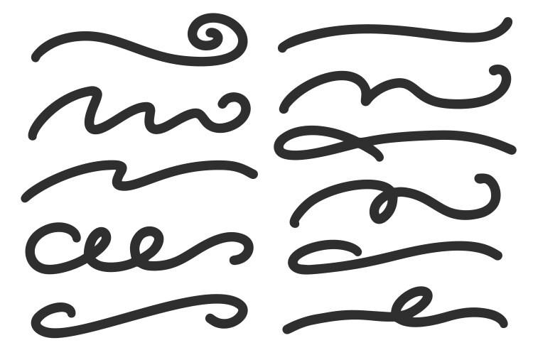 Calligraphy Swirl Clip Art Vector