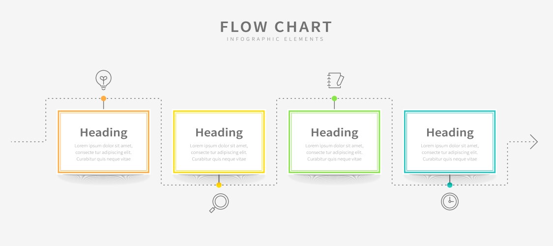 Flow chart infographic template Royalty Free Vector Image