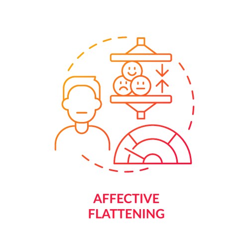 Emotions affective flattening rgb color icon Vector Image