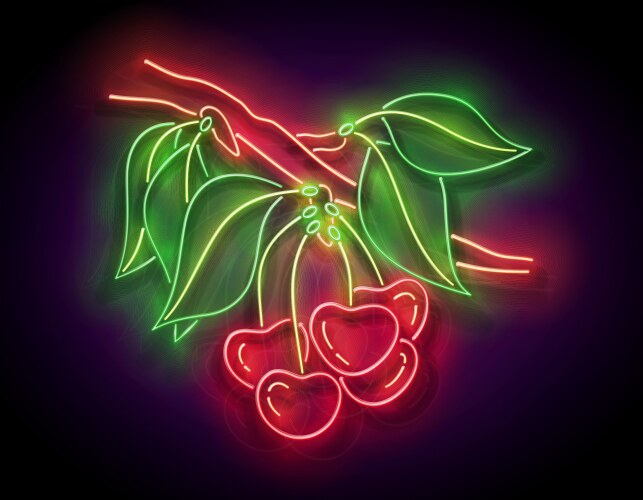 Fruit neon concept Royalty Free Vector Image - VectorStock