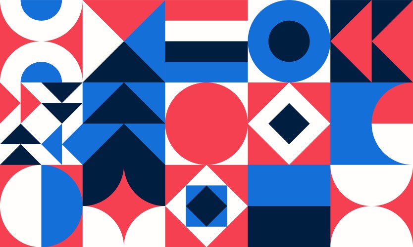 Simple geometric pattern bright color Royalty Free Vector