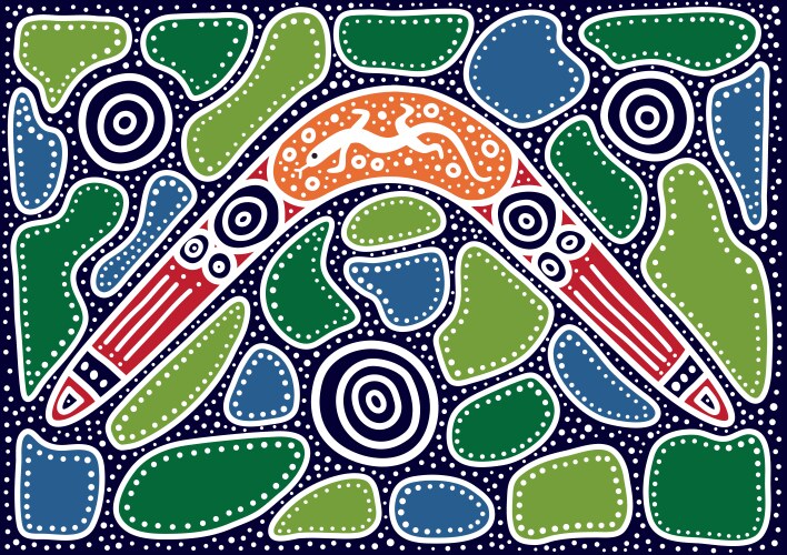 Australian aboriginal colorful geometric art Vector Image
