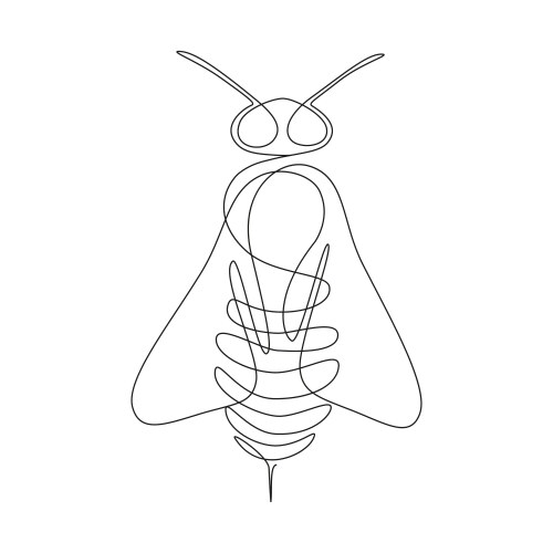 Bee Line Drawing Vector Images (over 6,500)