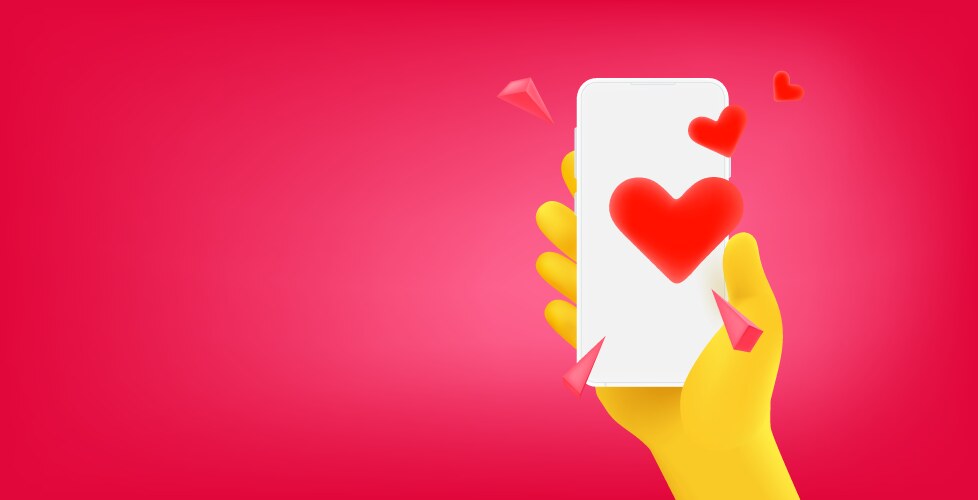 Romantic song concept 3d banner with copy space Vector Image