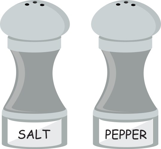 Glass salt shaker and pile Royalty Free Vector Image