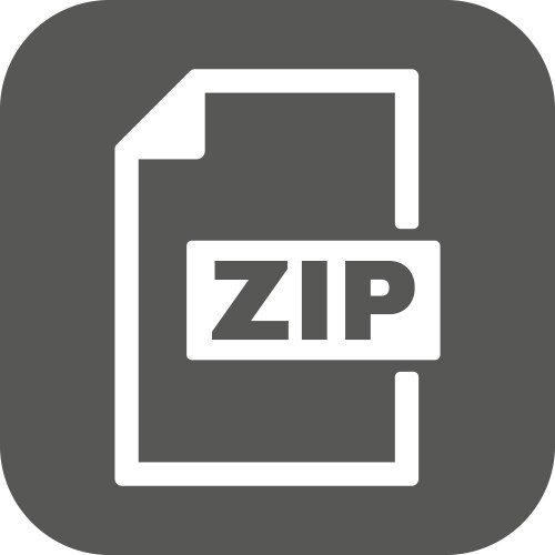 Zip file icon archive and compressed symbol Vector Image
