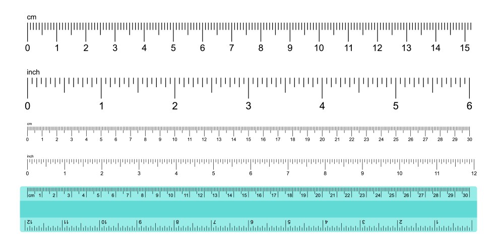 Ruler size indicators Royalty Free Vector Image