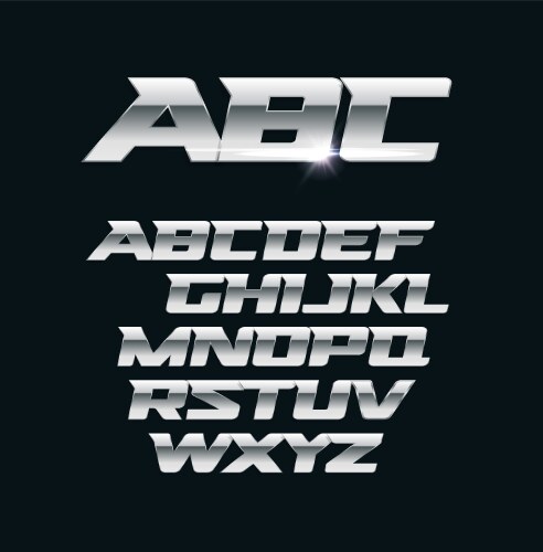 Chrome Letters Vector Images (over 6,600)