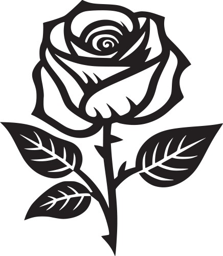 Simple Rose Outline Vector Images (over 6,100)