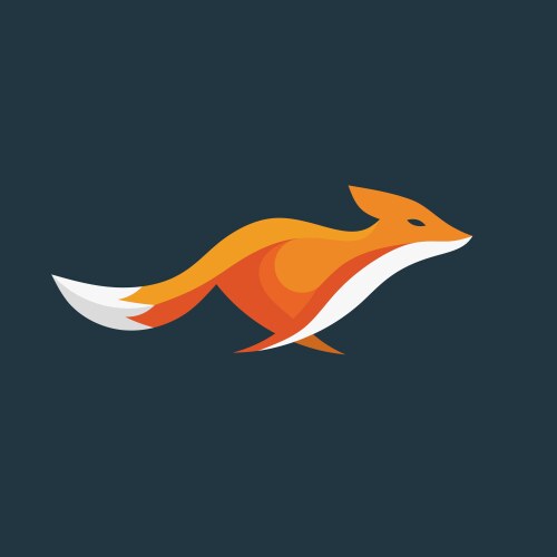 Fox orange mascot logo design Royalty Free Vector Image