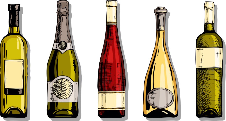 Wine bottle Royalty Free Vector Image - VectorStock