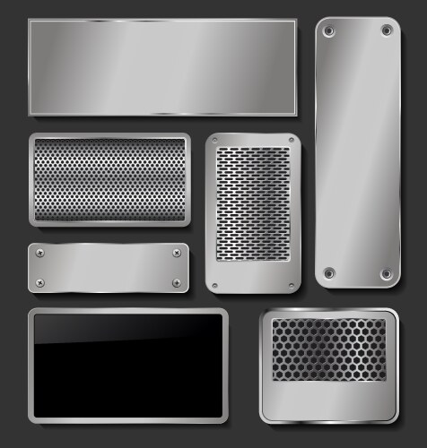 Metal plate Royalty Free Vector Image - VectorStock