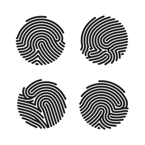 Fingerprint icon fingermark symbol Royalty Free Vector Image