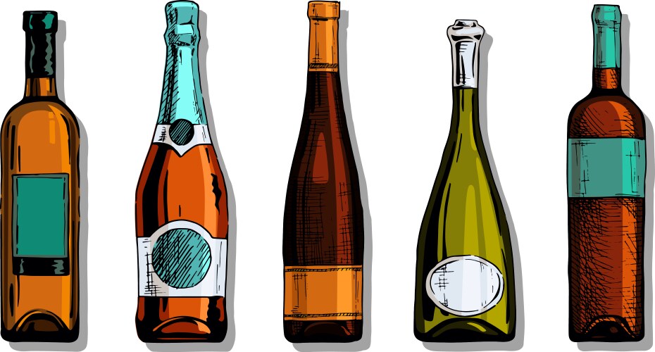 Wine bottle Royalty Free Vector Image - VectorStock