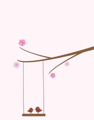 Bird swing Royalty Free Vector Image - VectorStock