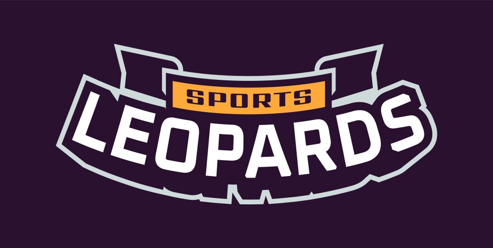 Bold sports font for leopard logo text style Vector Image