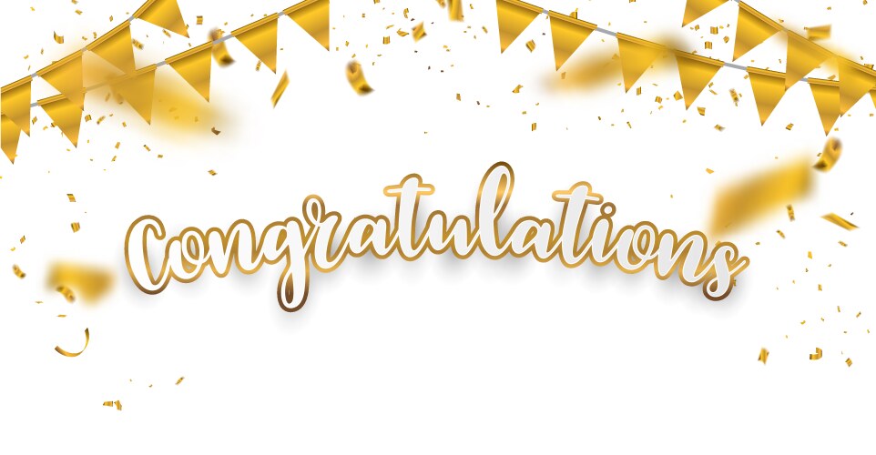 Congratulations design template background Vector Image