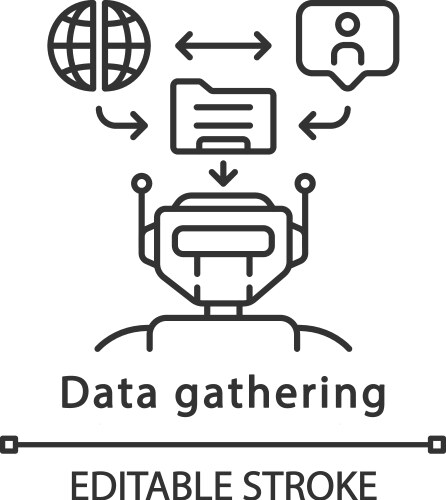 Predictive modeling concept icon Royalty Free Vector Image