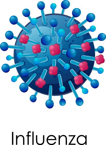 Influenza virus icon Royalty Free Vector Image