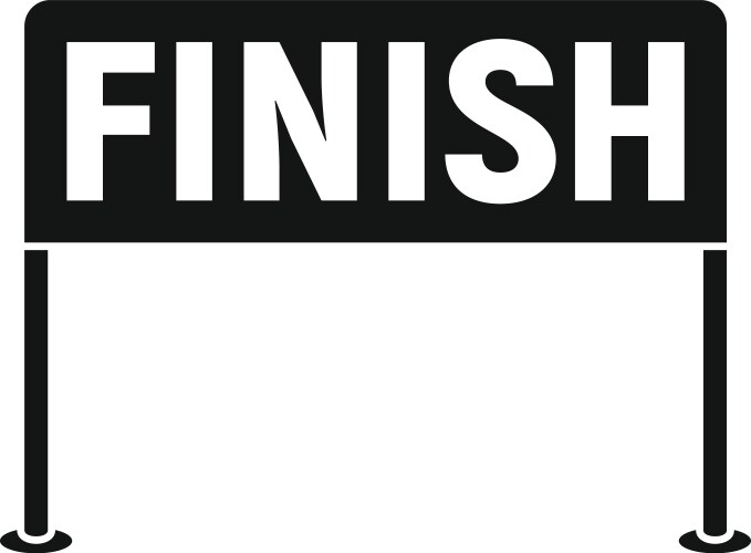 Finish flag icon simple style Royalty Free Vector Image