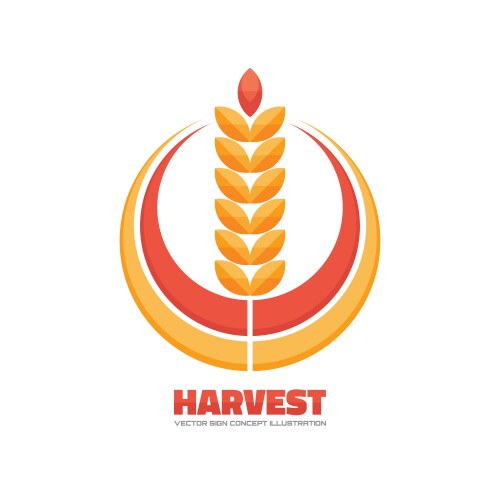 Harvest time sign Royalty Free Vector Image - VectorStock