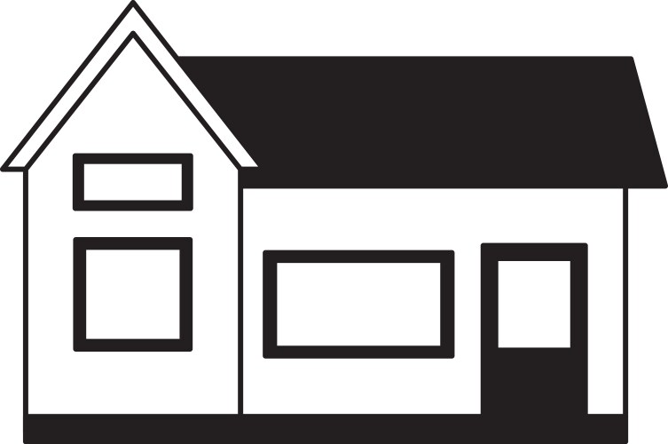 House home exterior on white background Royalty Free Vector