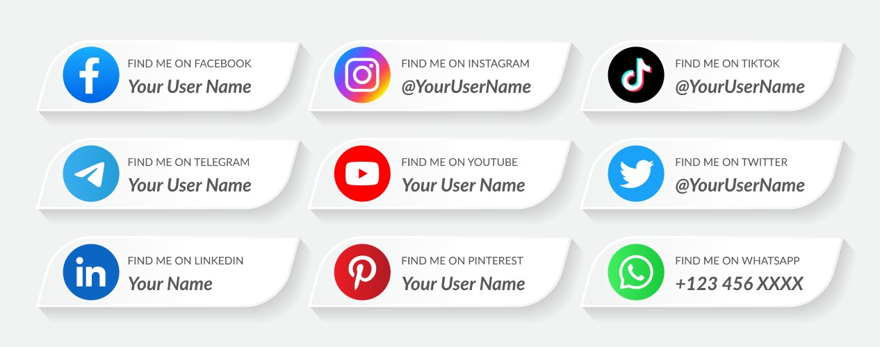 Instagram Lower Third Vector Images (55)