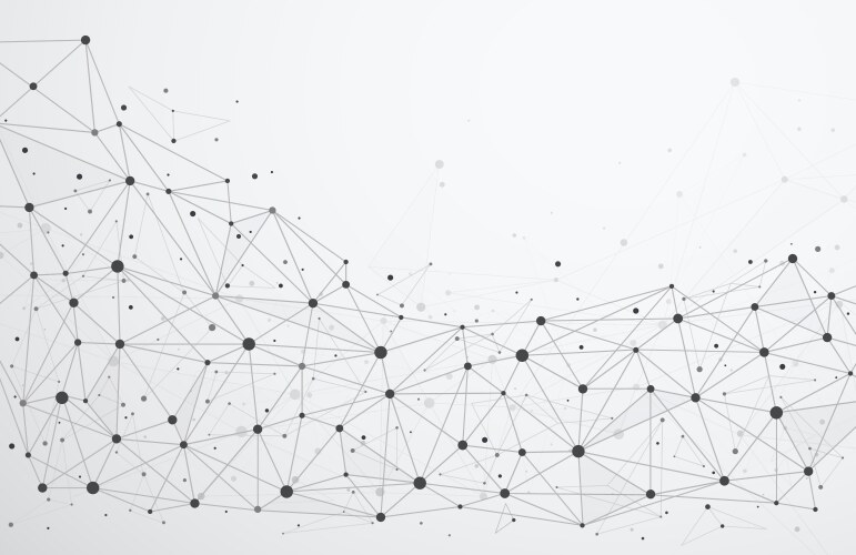 Global network connections with points and lines Vector Image