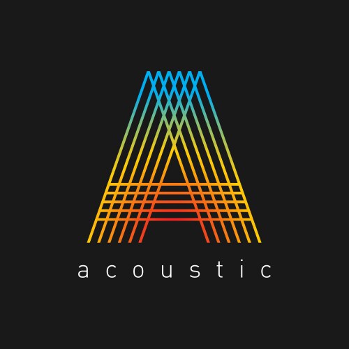 Letter m divided wide line style colorful logo Vector Image