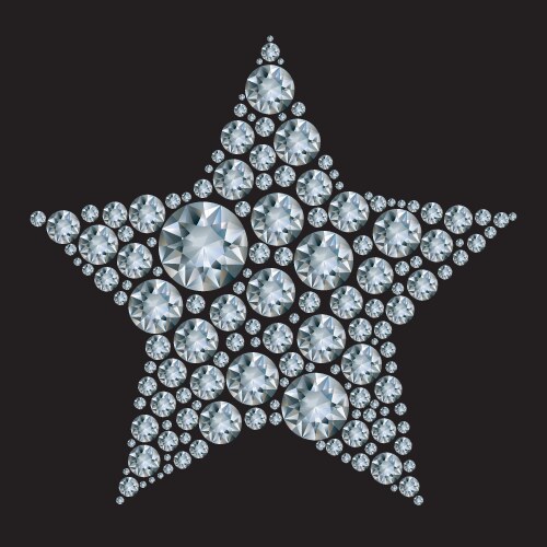 Star shape in diamonds Royalty Free Vector Image