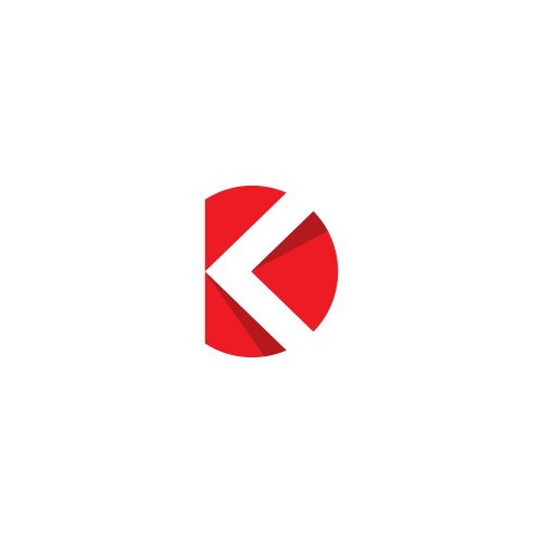 Mi logo with red color Royalty Free Vector Image