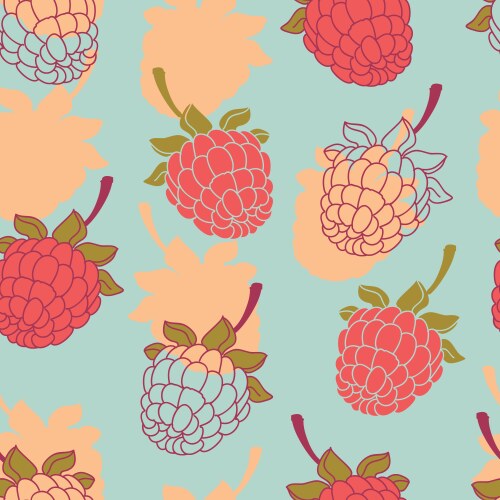 Raspberry pattern Royalty Free Vector Image - VectorStock