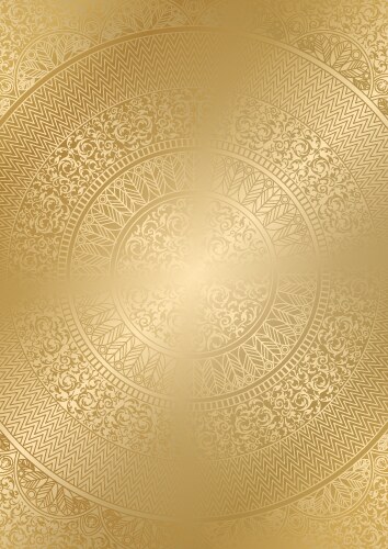 Seamless golden texture floral pattern Royalty Free Vector