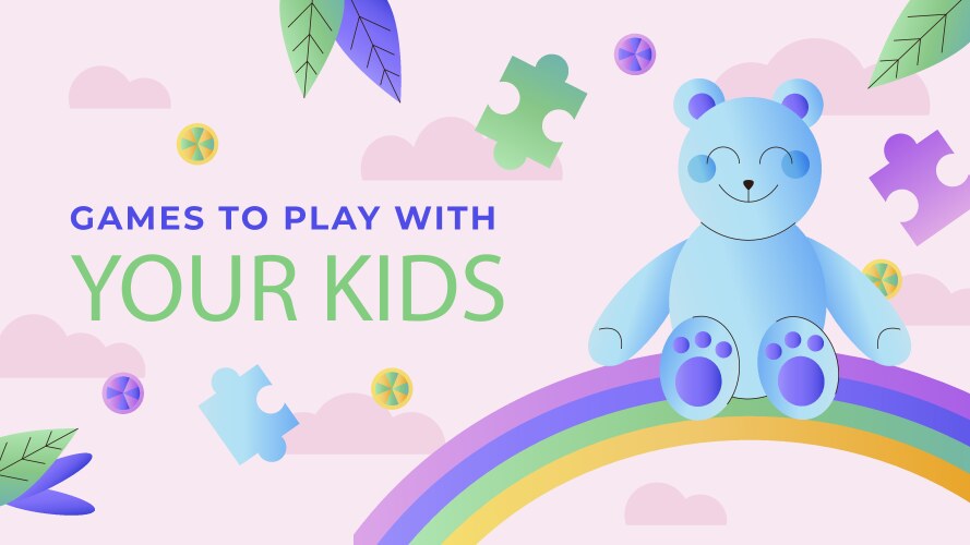 Gradient supermarket youtube thumbnail Royalty Free Vector