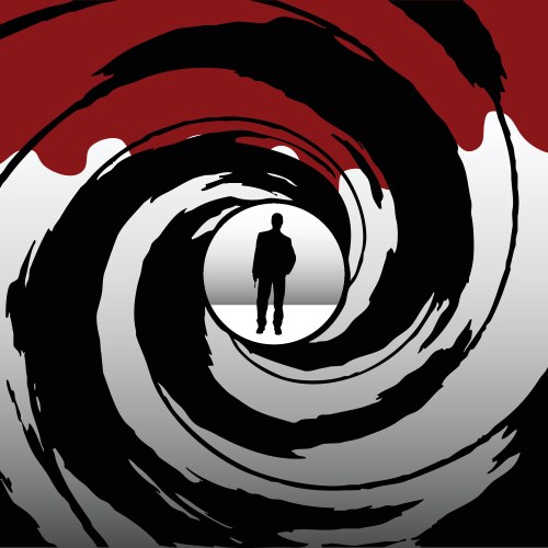 Gun barrel with blood Royalty Free Vector Image
