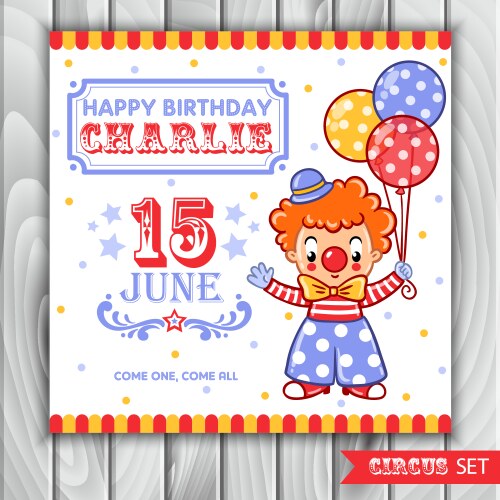 Circus tickets template Royalty Free Vector Image
