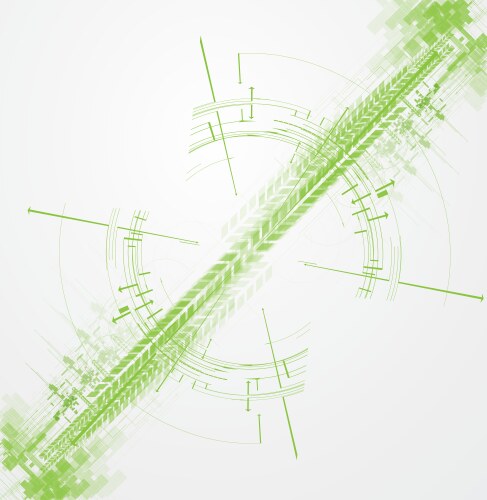 High tech eco green infinity computer technology Vector Image