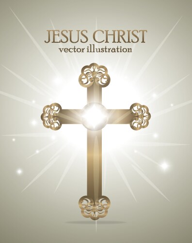 Crucifixion jesus christ a religious symbol Vector Image
